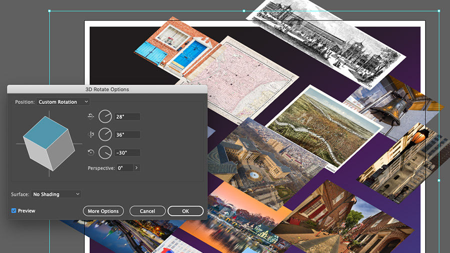 How to create a collage poster with 3d effect