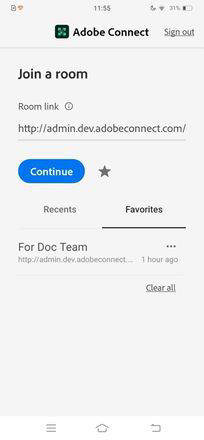 Adobe Connect Mobile app