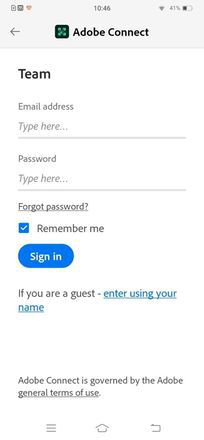 Adobe Connect Mobile app