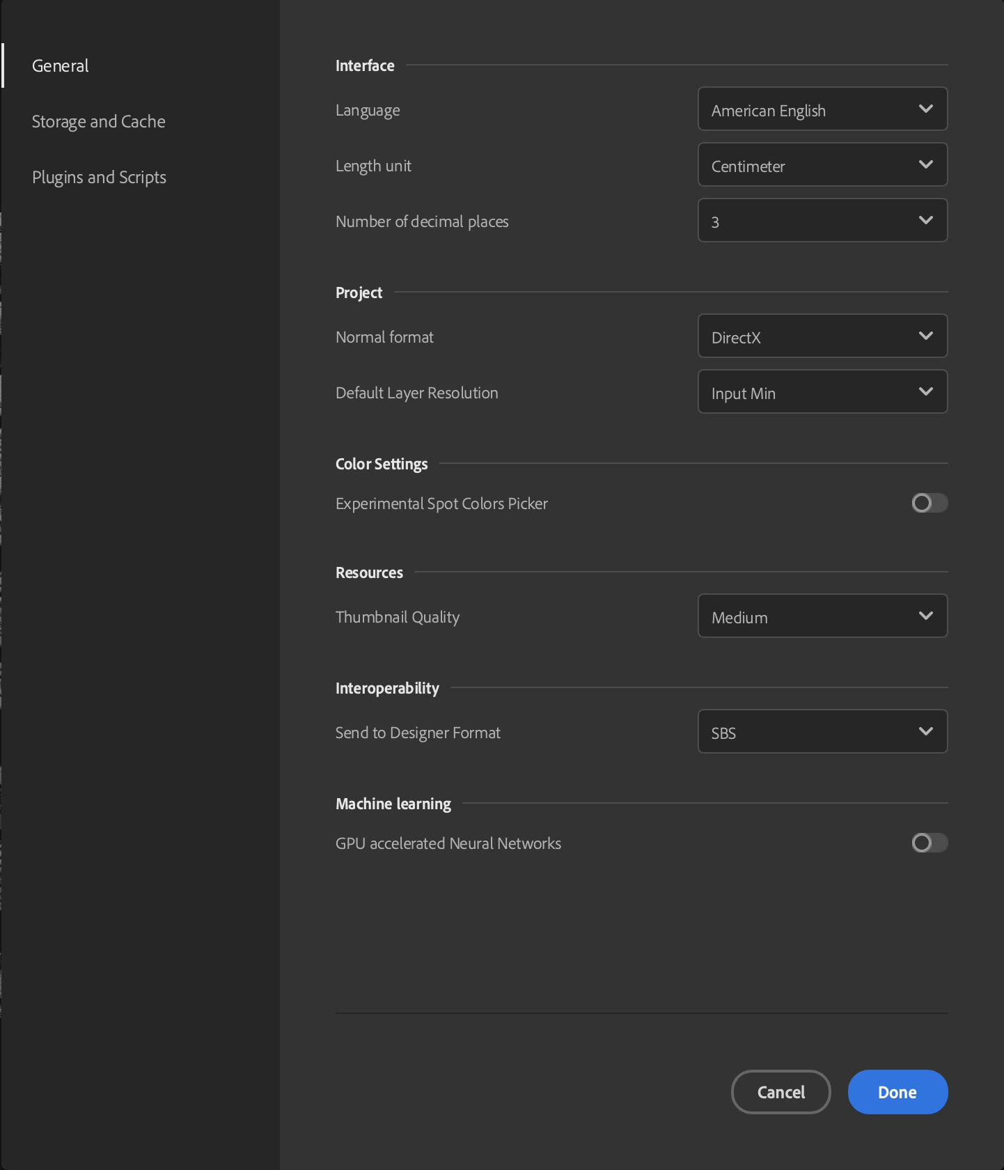 Preferences | Substance 3D Sampler