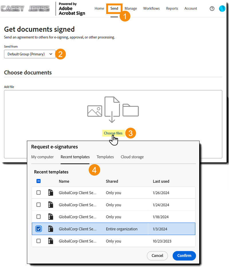 Request signatures from others