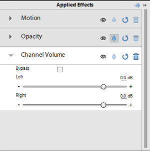 Applying and removing effects