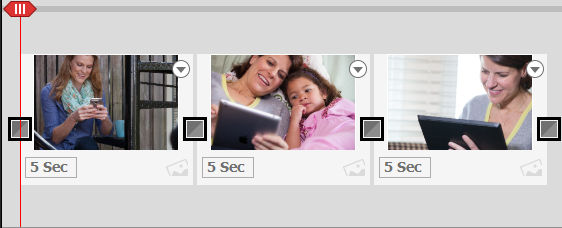 Arranging clips in the Quick view timeline