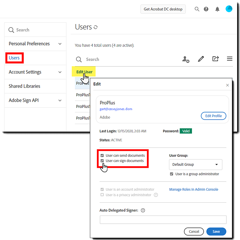 Manage user entitlements for Acrobat Online apps and e-signature services Manage user entitlements for Acrobat Online apps and e-signature services