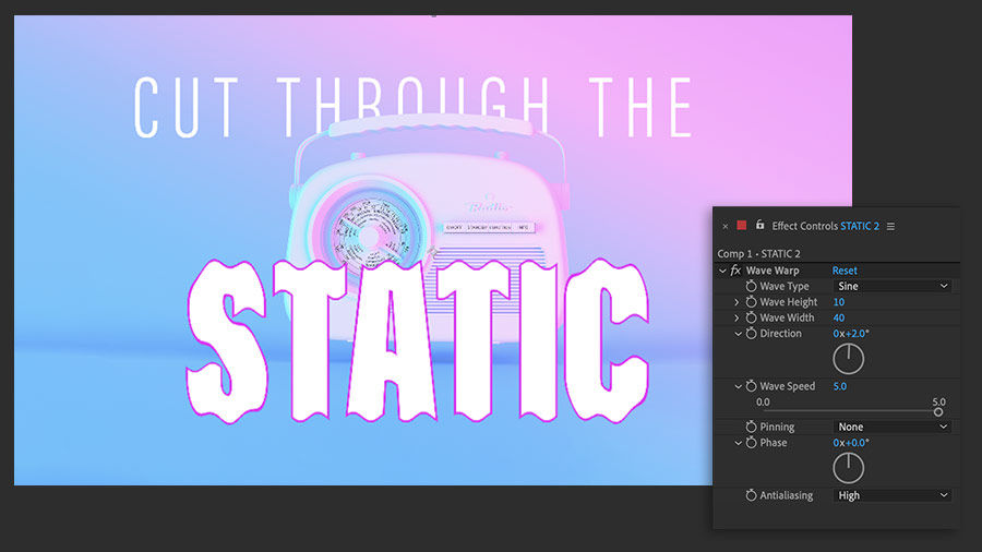 How to animate typography using clipping masks