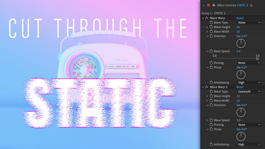 How to animate typography using clipping masks