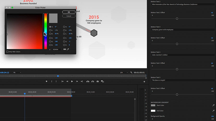 Create an animated infographic
