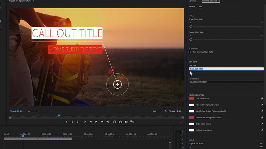Create an animated product callout