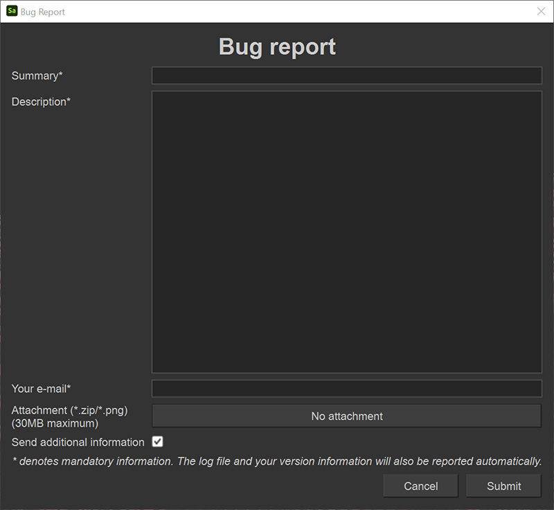 Report a bug | Substance 3D Sampler
