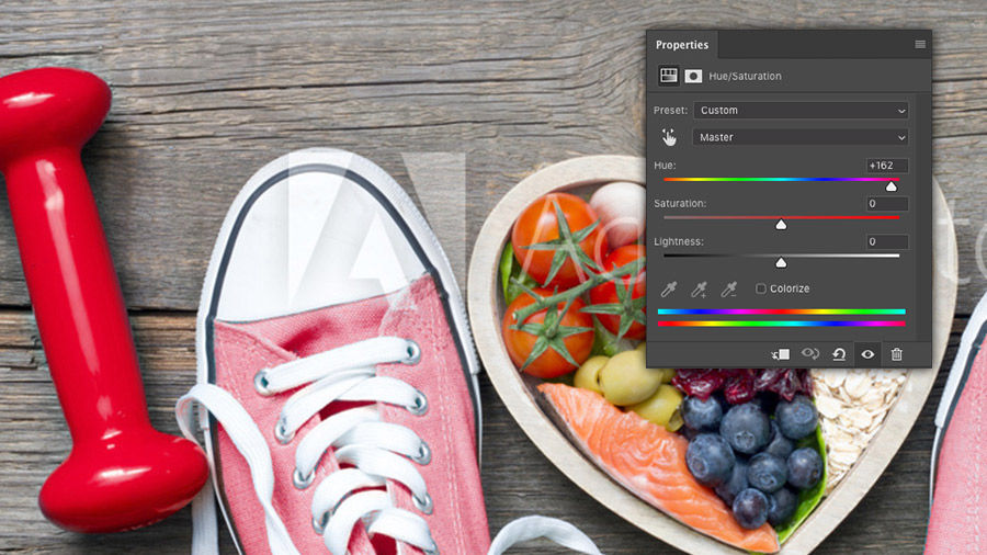How to change the color of a stock photo