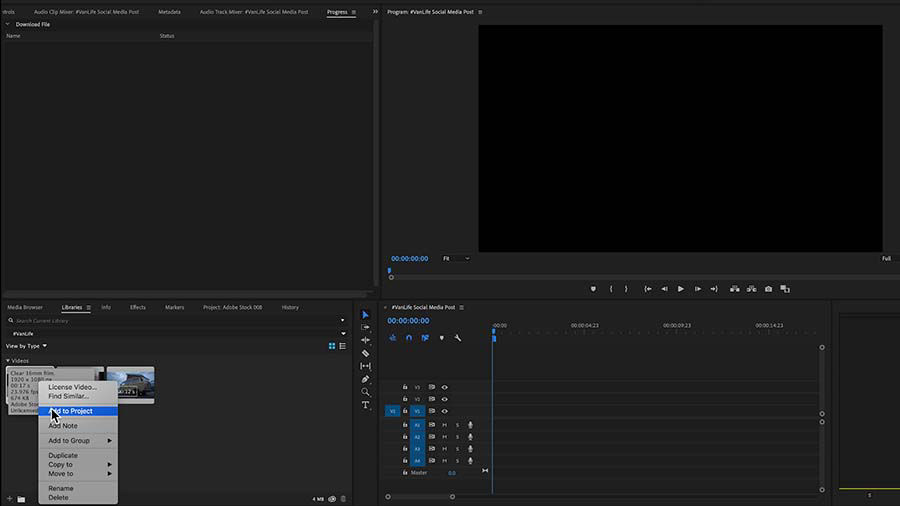 How to color match Adobe stock video clips