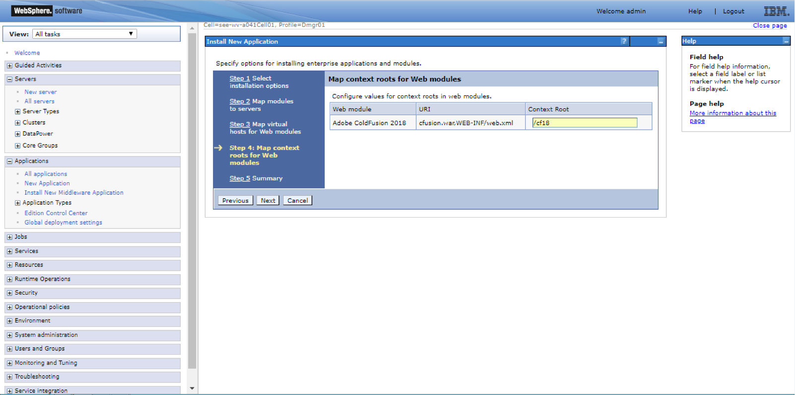 ColdFusion (2018 release) - Install JEE configuration