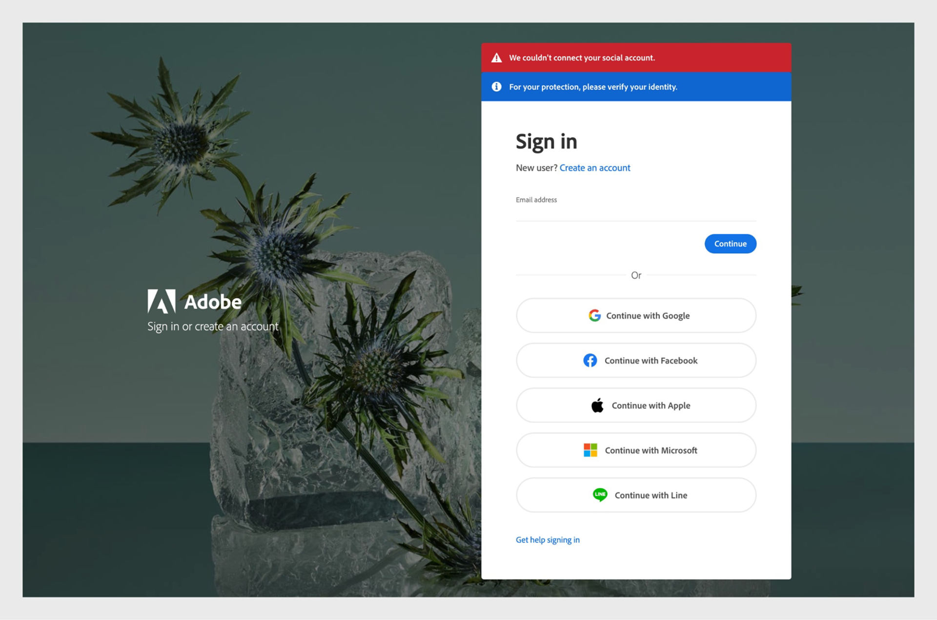 Resolve errors that occur when you sign in to your Adobe account with ...