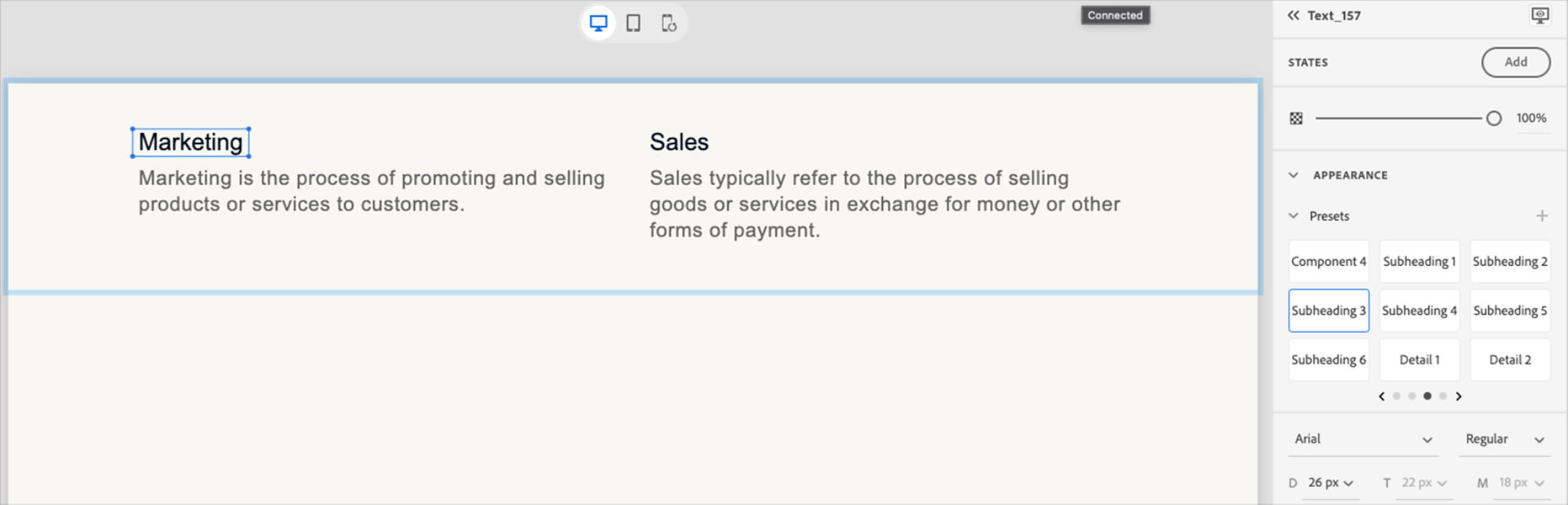 Work with text in Adobe Captivate