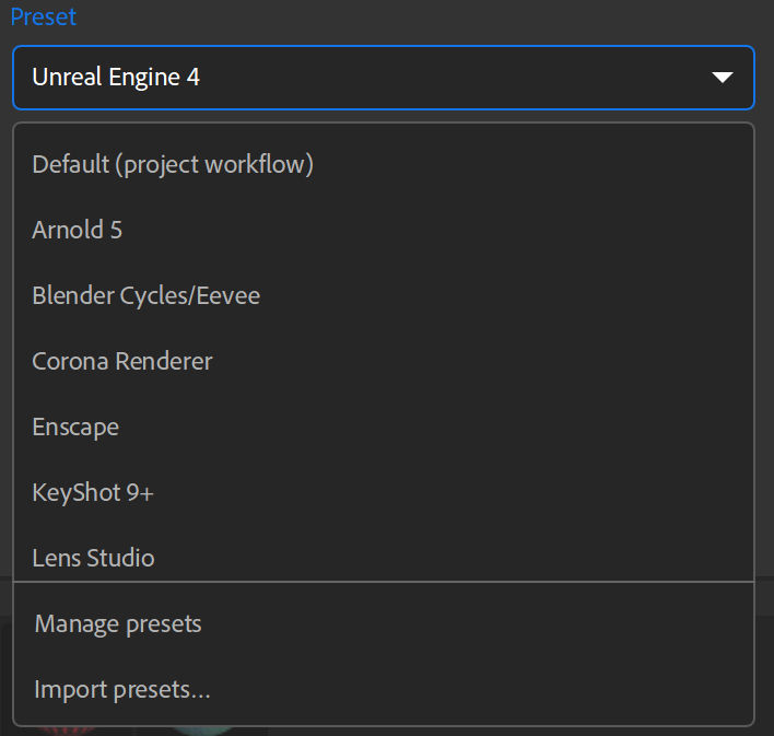 Export Window | Substance 3D Sampler