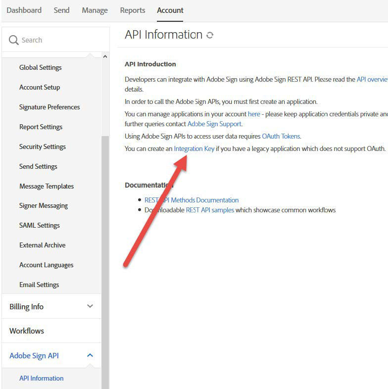 How to create an integration key