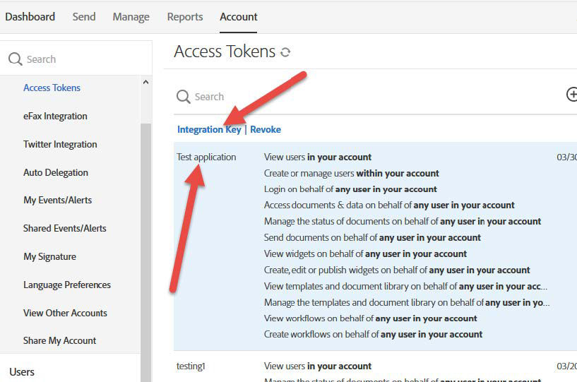 How to create an integration key