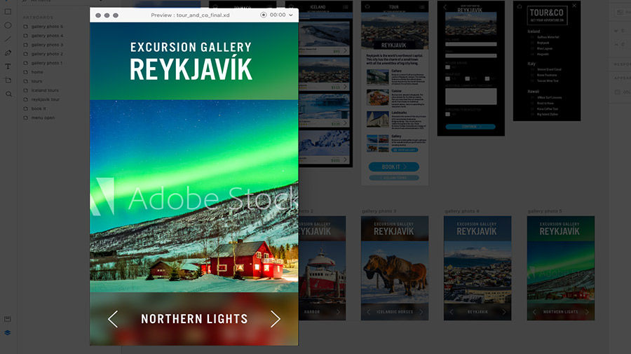 How to create a mobile image gallery