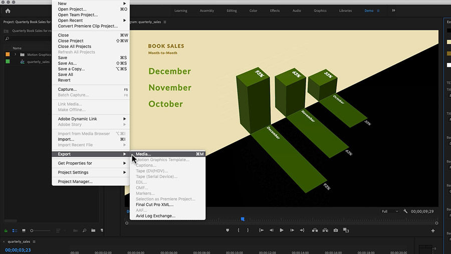 Bring your presentation data to life with Adobe Stock and Premiere Pro