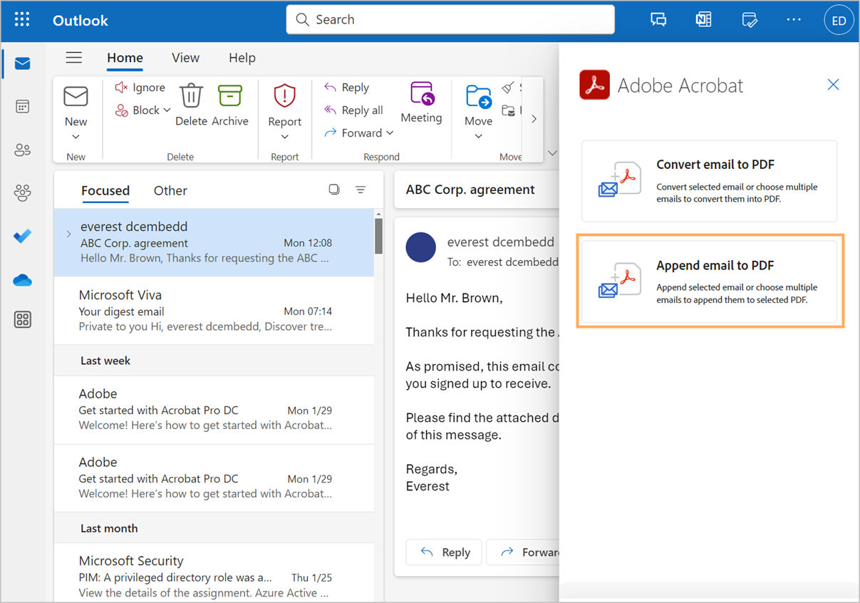 Adobe Acrobat for Microsoft Outlook: User Guide