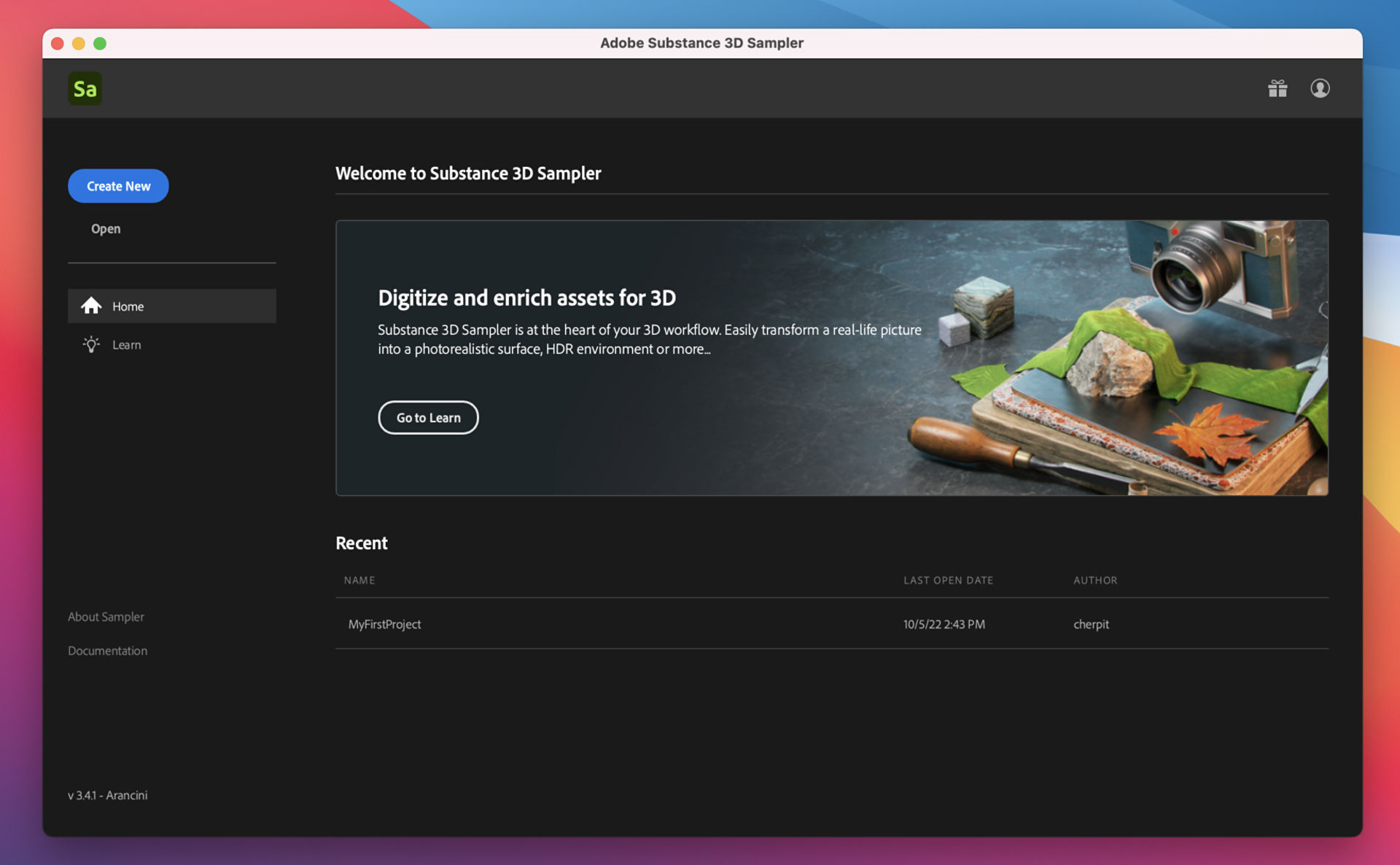Getting Started | Substance 3D Sampler