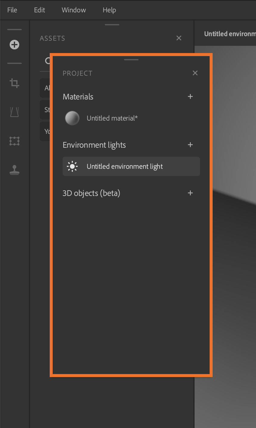 Project panel | Substance 3D Sampler
