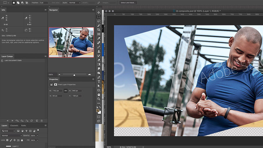 How to create a photo composite with stock images