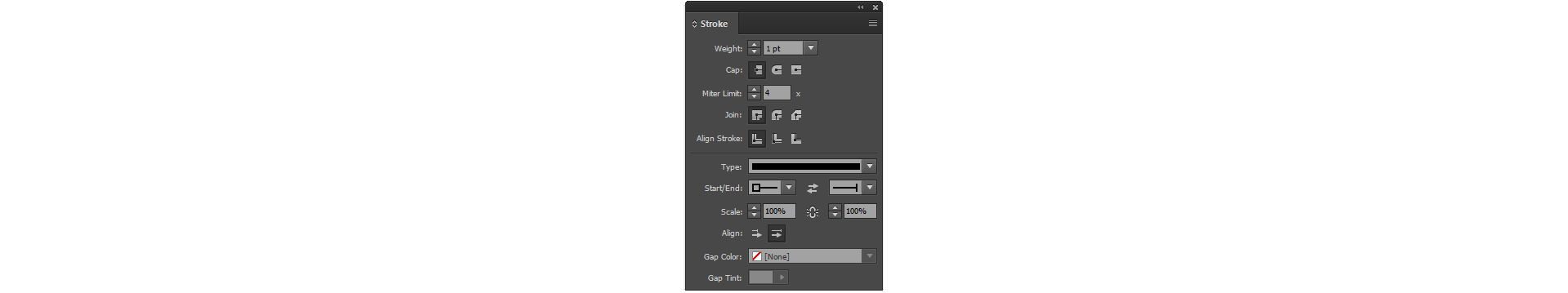 Apply line (stroke) settings in InDesign