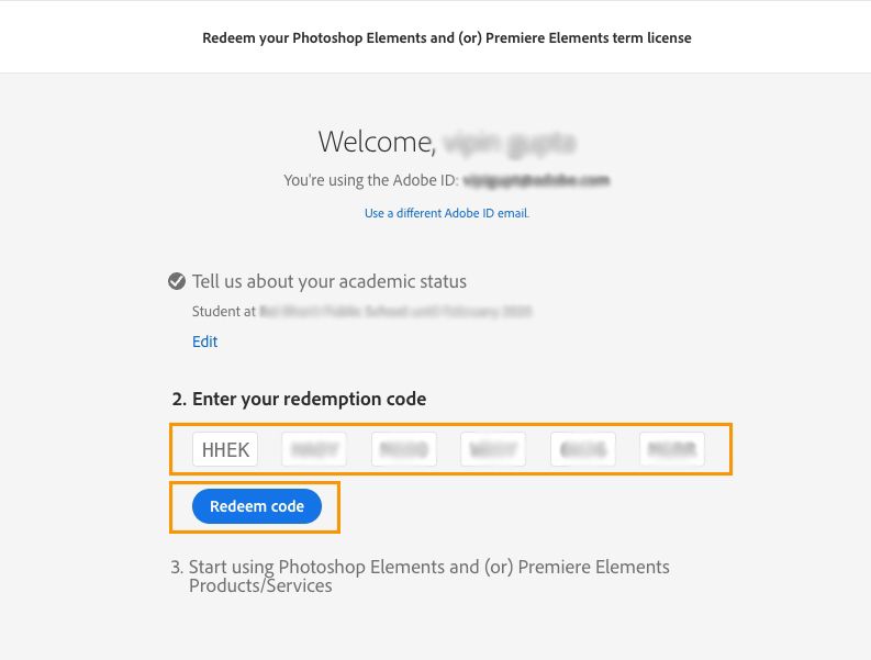 Redeem and activate your Elements software