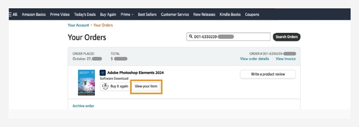 How to install Elements products purchased from Amazon