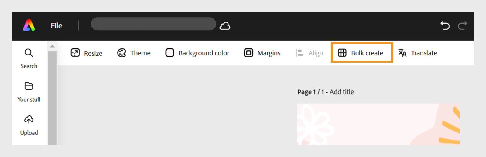 Create designs in bulk