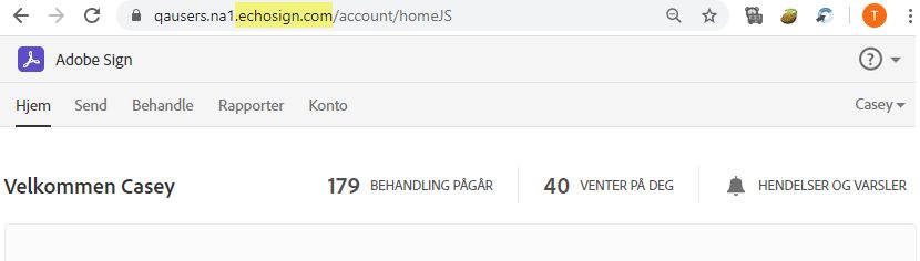 Flytte fra echosign.com til adobesign.com
