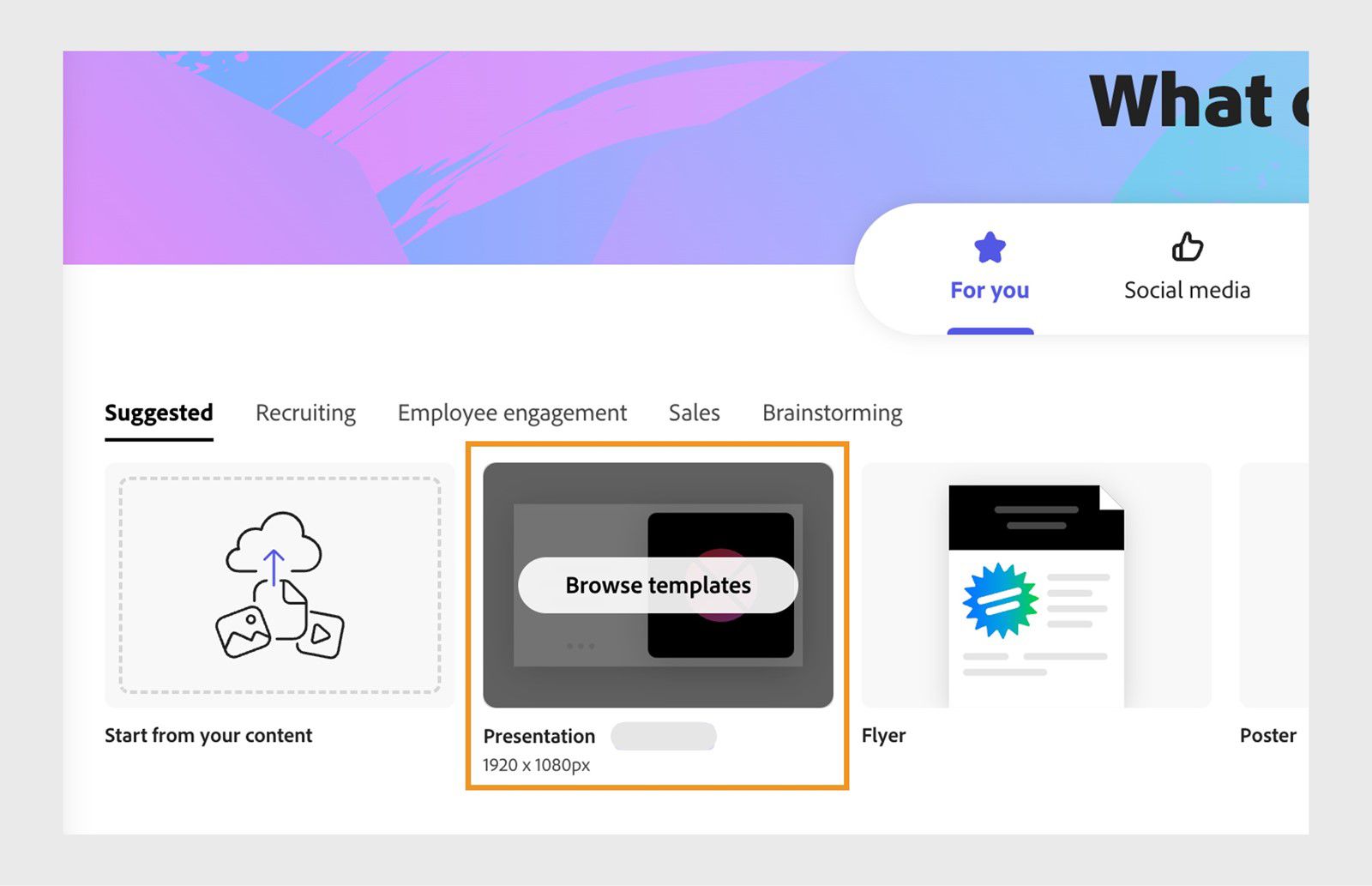 Explore presentation templates