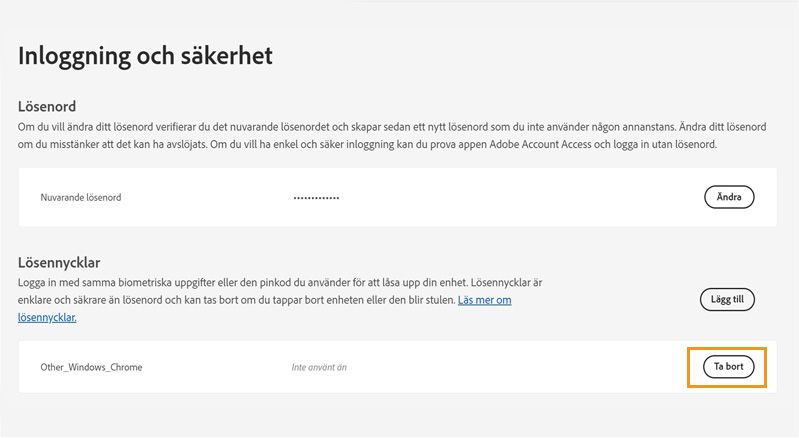 Logga in säkert med en loggningsnyckel