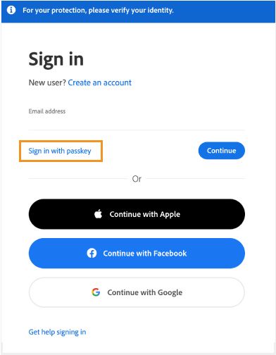 Sign in securely with a passkey