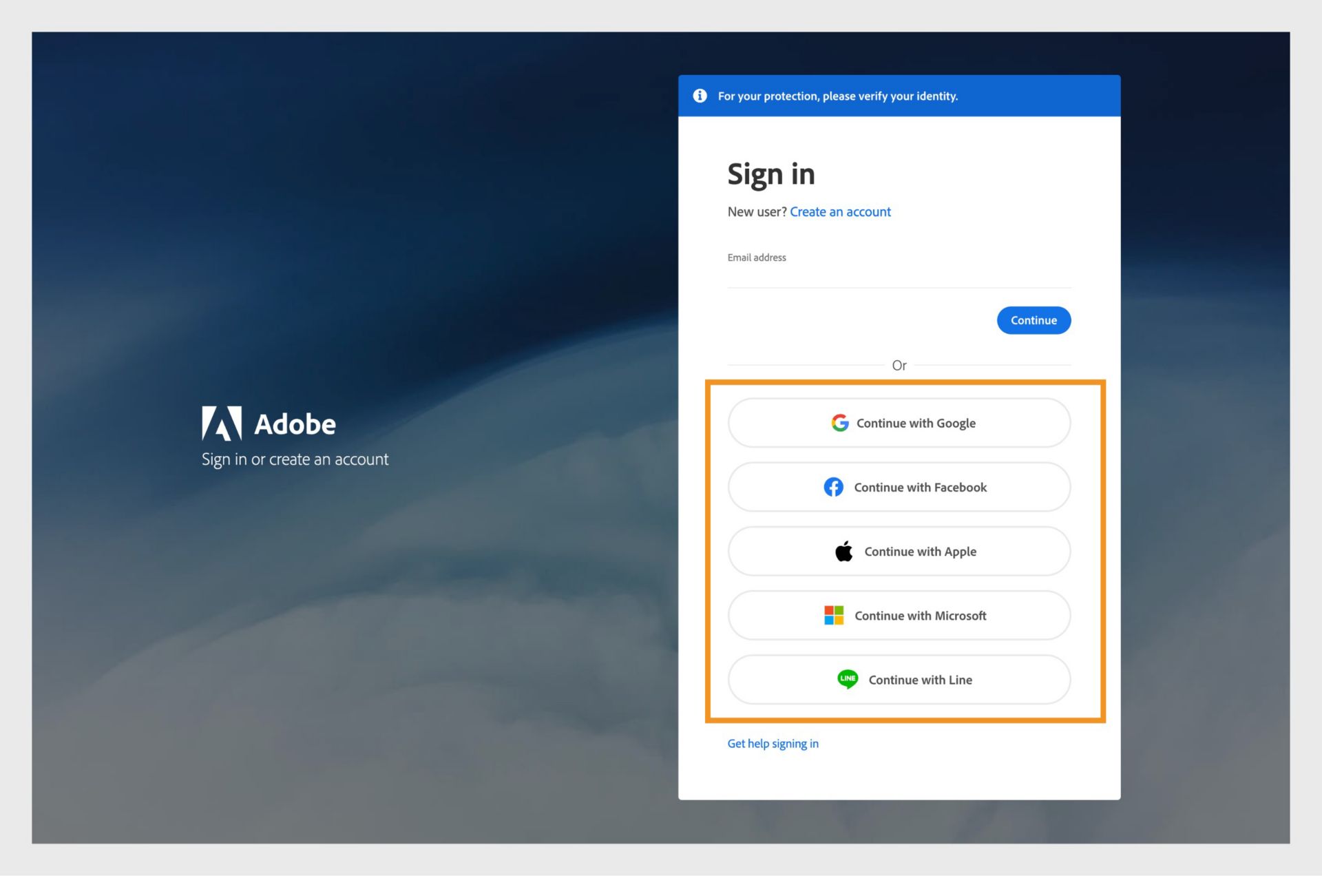 Nhận quyền truy cập vào tài khoản Adobe