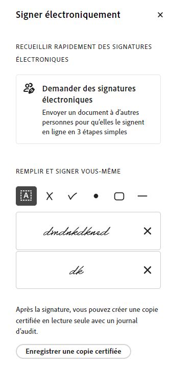 Signature de PDF avec l’outil Remplir et signer d’Acrobat DC