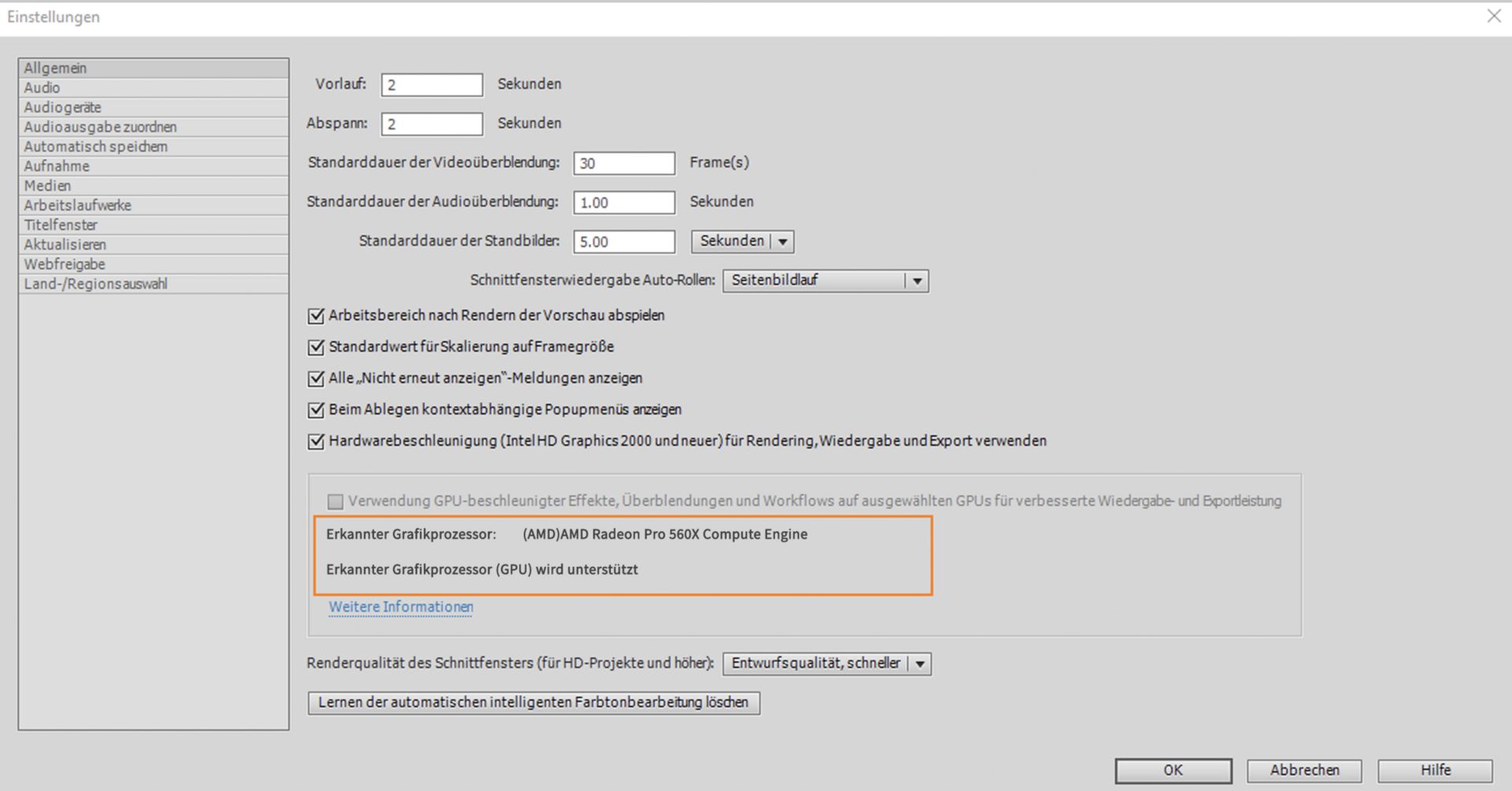 GPU-beschleunigtes Rendern